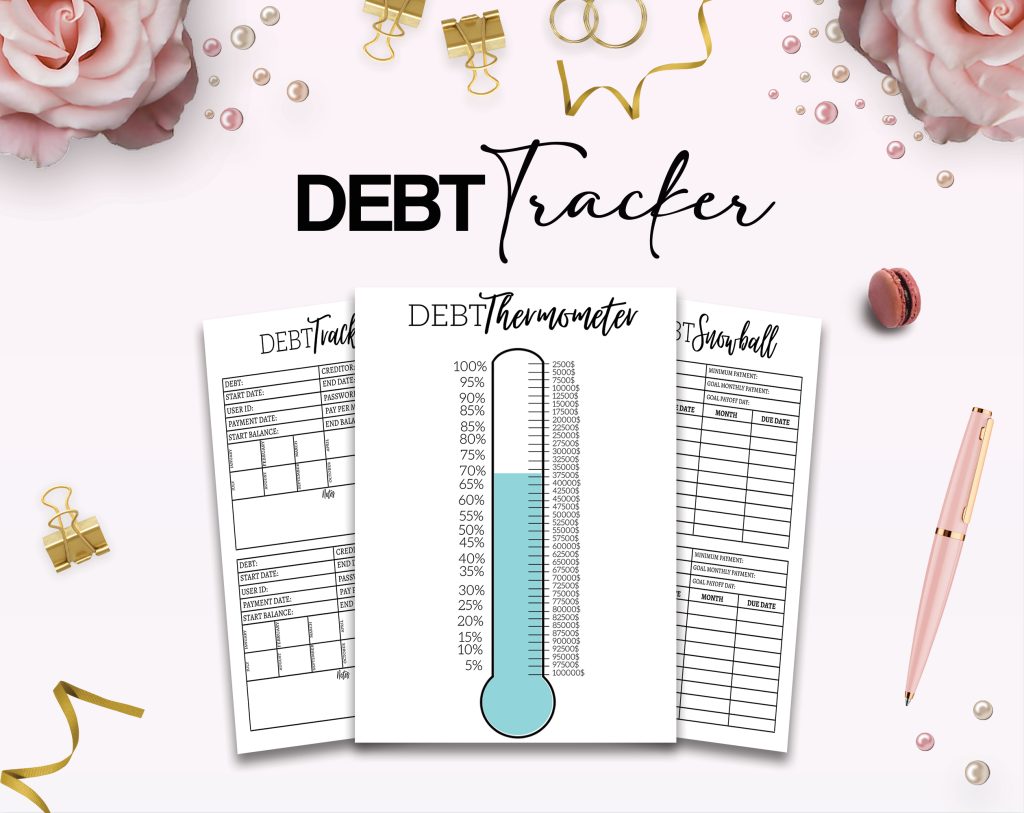 Debt Tracker to track your Debt 6x9", 3 Canva Interior Editable ...
