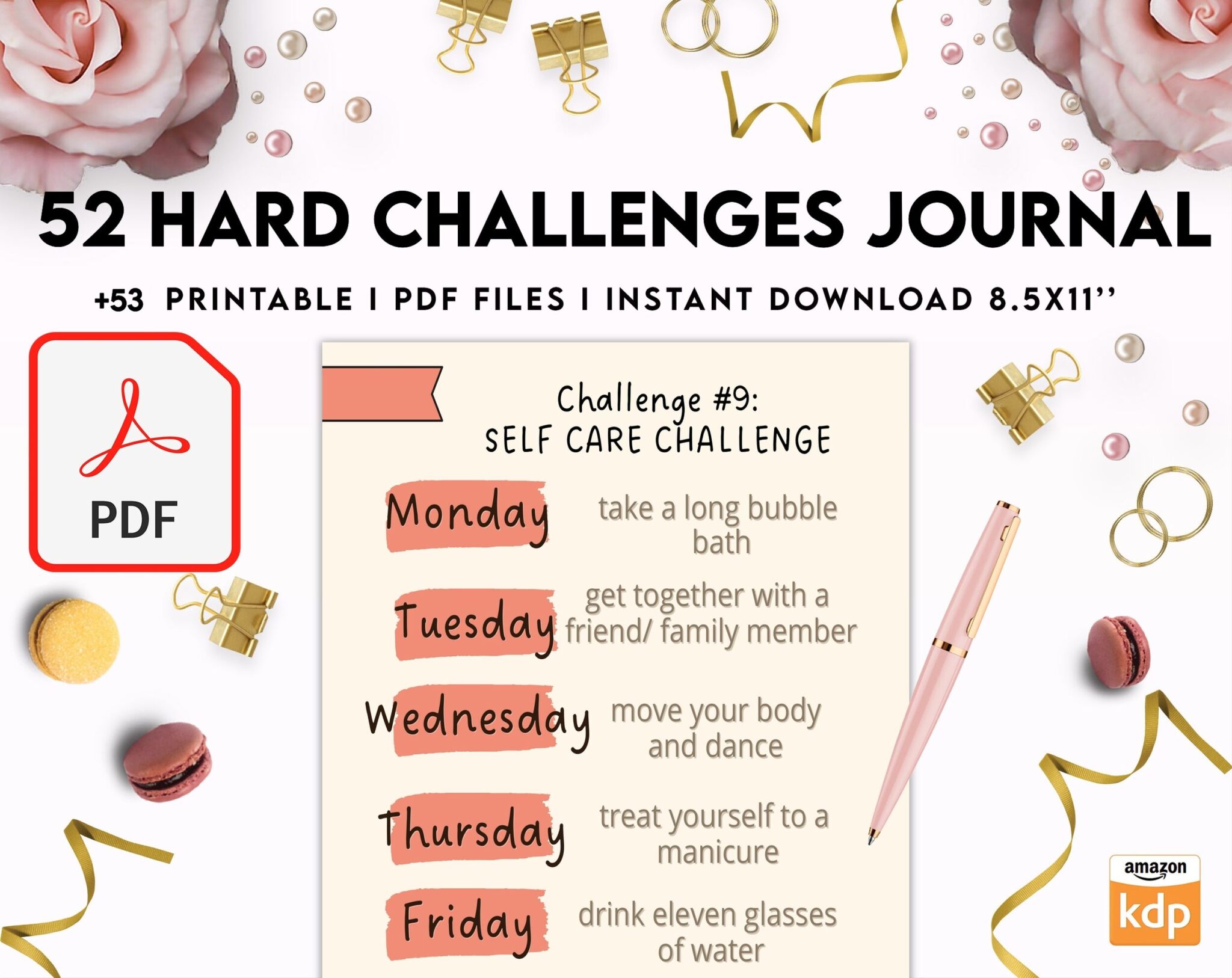 52 hard challenges, Daily challenges, diet, fitness, food, health ...
