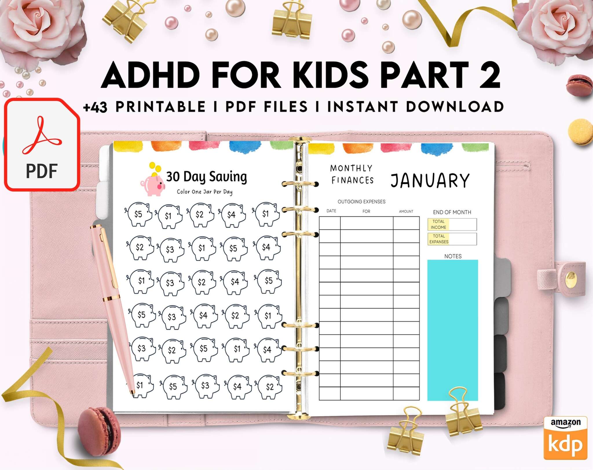 ADHD Planner, 8x11 inch pages size Kids ADHD Planner, Kids School ...