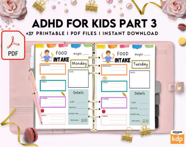 ADHD Planner, 8x11 inch pages size Kids ADHD Planner, Kids School ...