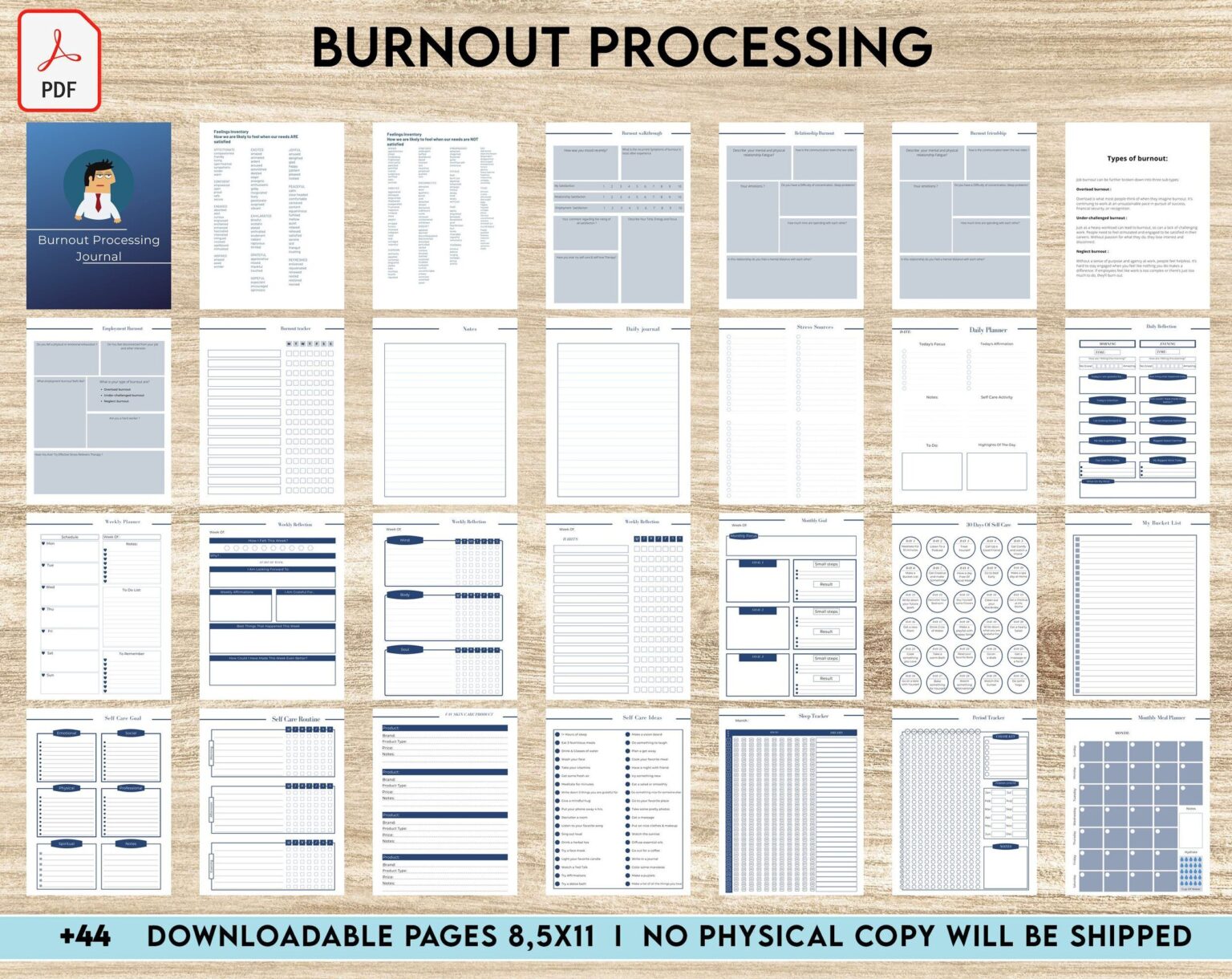 Burnout Processing Journal, Stress Employment Burnout, Relationship ...