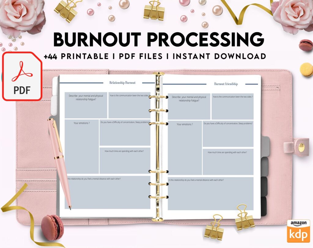 Burnout Processing Journal, Stress Employment Burnout, Relationship ...