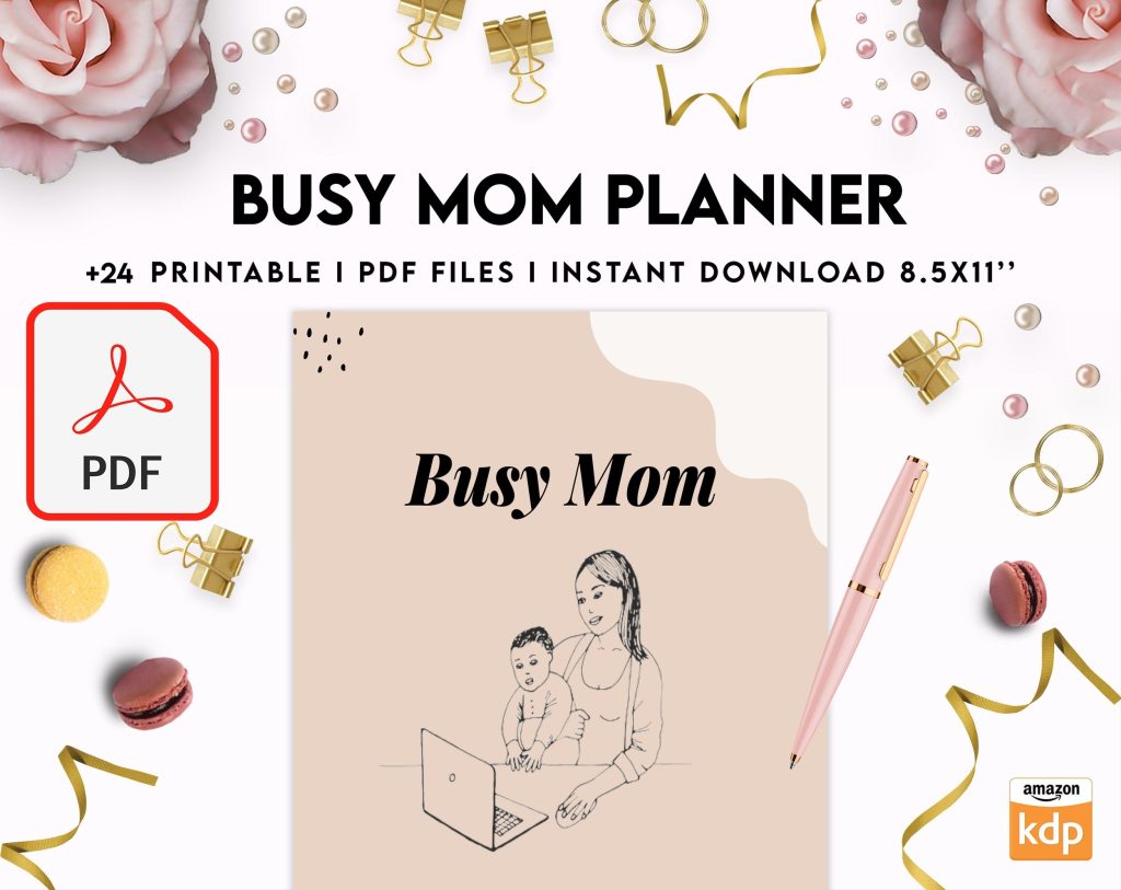 Busy Mom Planner, Home Management Planner 8x11 inch pages size, House ...