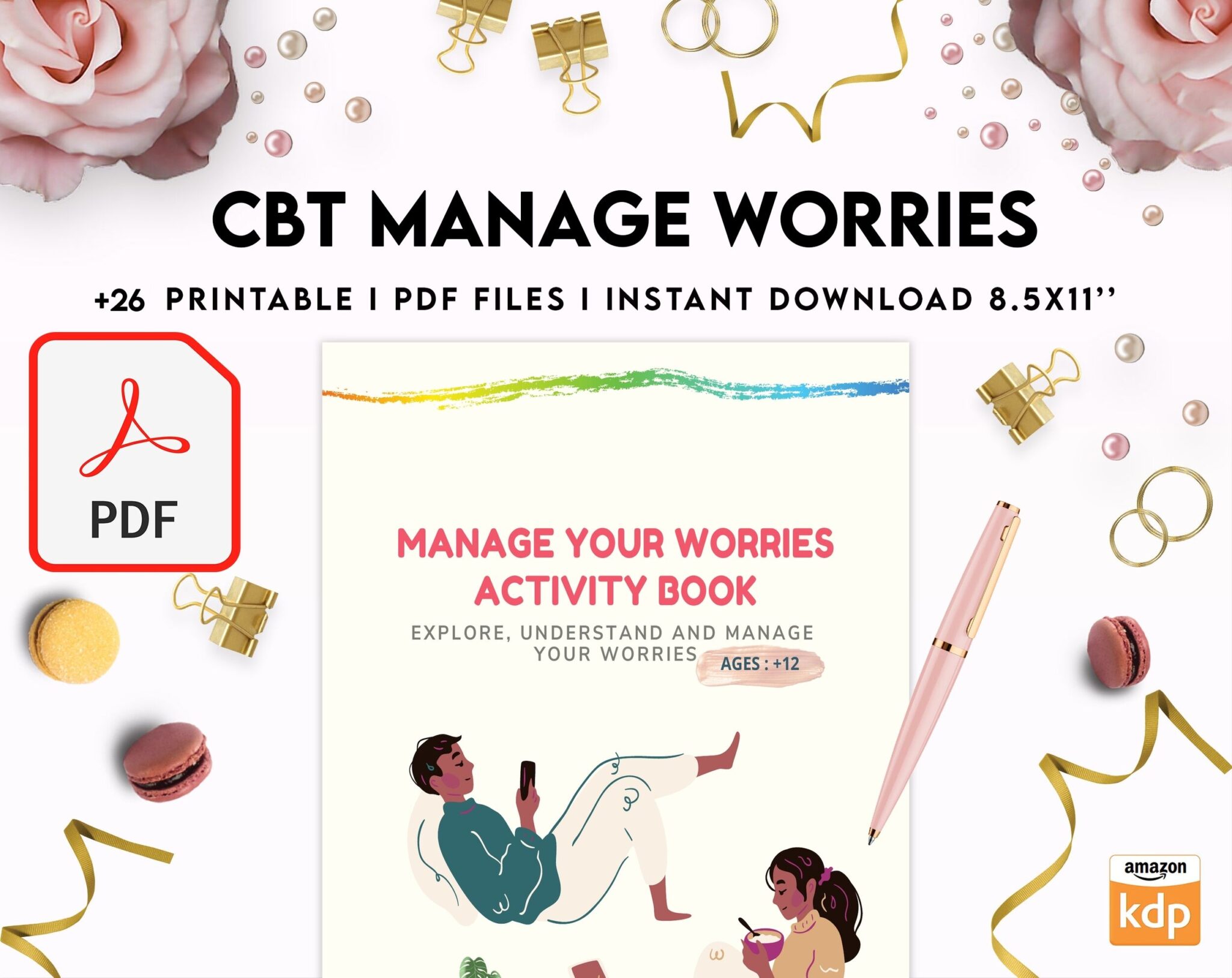 CBT Journal, CBT Activity Book for Adults and kids age 12+, Therapy ...