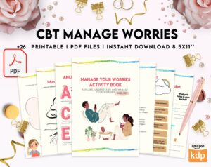 CBT Journal, CBT Activity Book for Adults and kids age 12+, Therapy ...