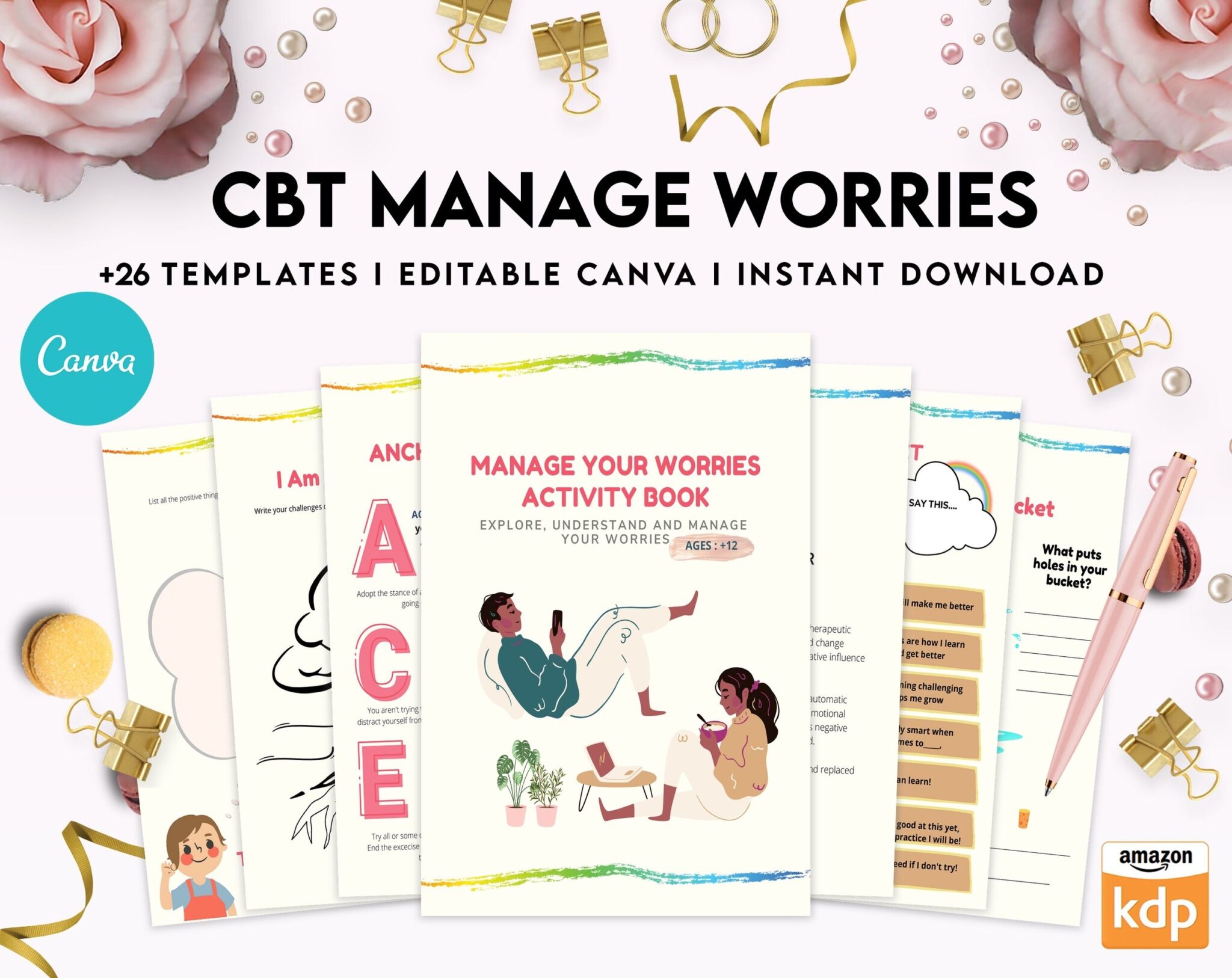 CBT Group Activities for kids Ages 8-12 CBT Worksheets, Anxiety Relief ...