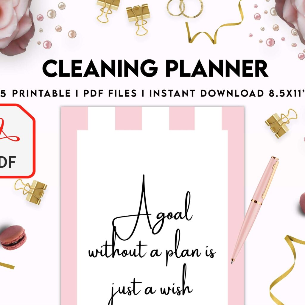 Cleaning Planner, Daily Weekly Monthly Checklist, Cleaning Tracker, PDF ...