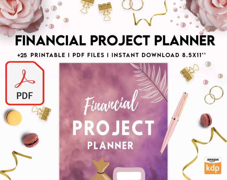 Financial Planner Printable | 8x11 inch pages size Budget Planner ...