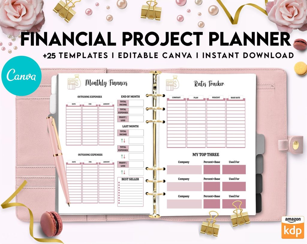 Family Financial Planner Project | Editable Templates Budget Planner ...