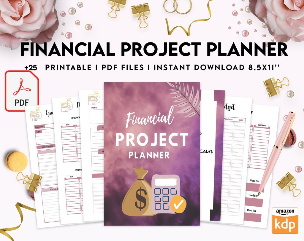 Financial Planner Printable | 8x11 inch pages size Budget Planner ...