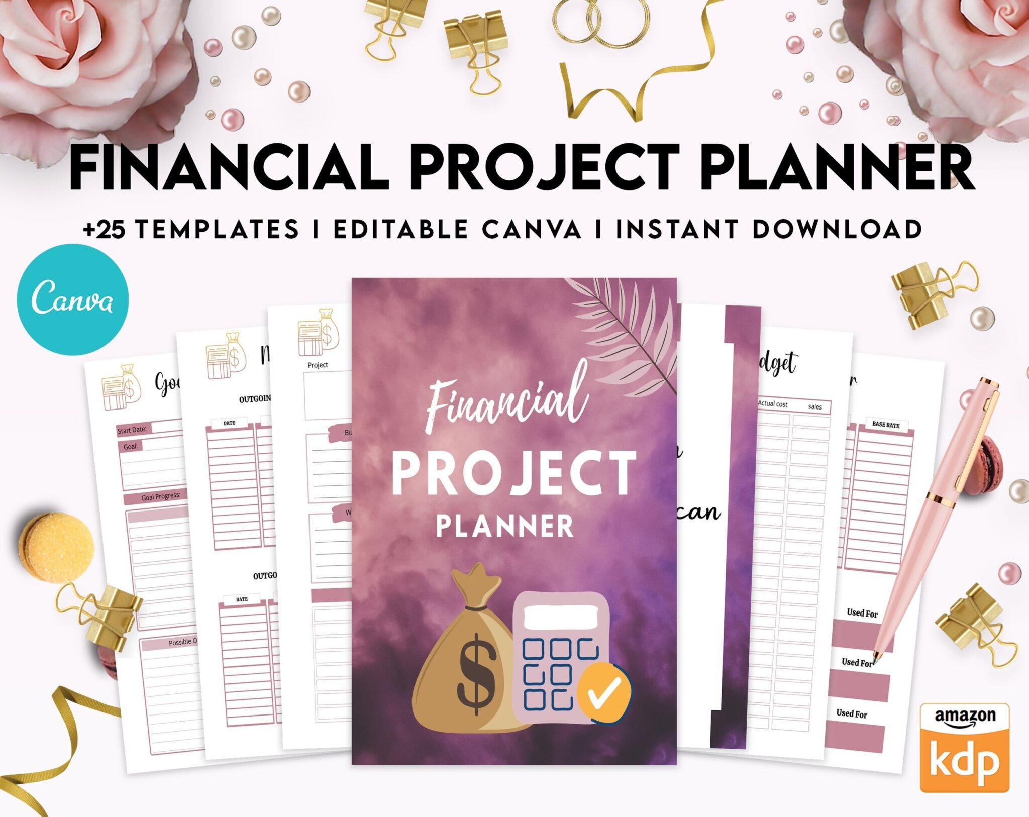 Family Financial Planner Project | Editable Templates Budget Planner ...
