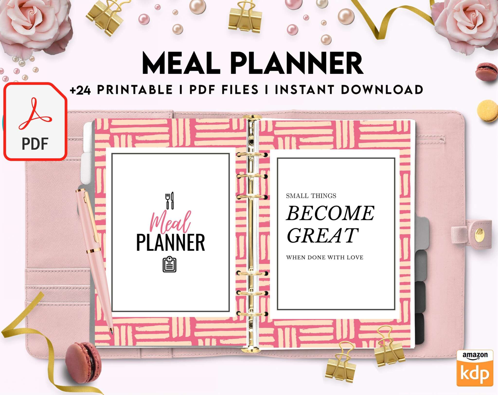 Editable Meal Plan Template, Daily Weekly Monthly Planner, Grocery List ...