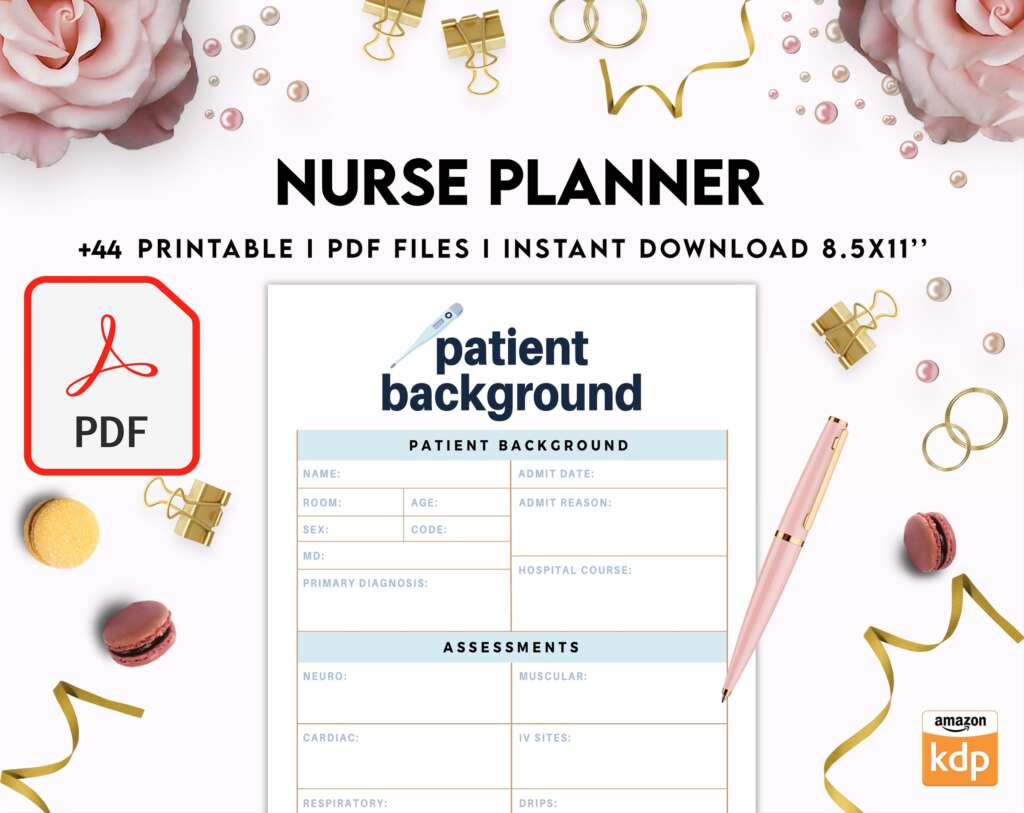 Nurse Planner, Nurse Practice Journal, Nursing Student School Planner ...