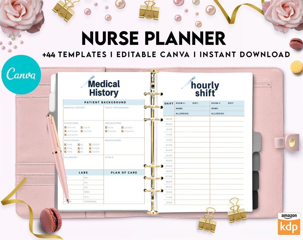 Nurse Planner, Nursing Student School Practice Planner, Medical Student ...