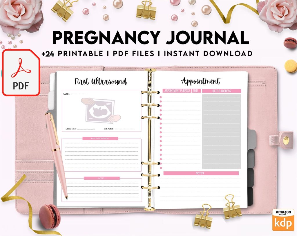 Pregnancy Journal, Pregnancy Keepsake Planner, Hospital Packing List ...