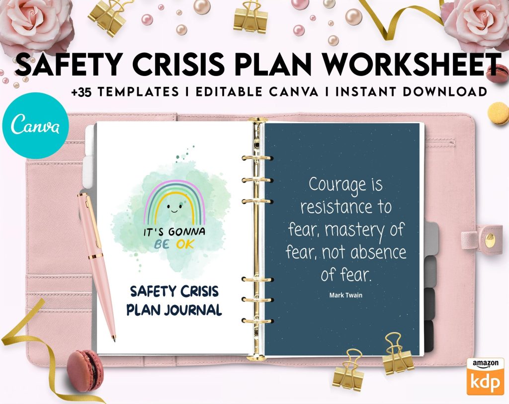Crisis Safety Plan Worksheet Editable Templates journal, Safety Plan ...