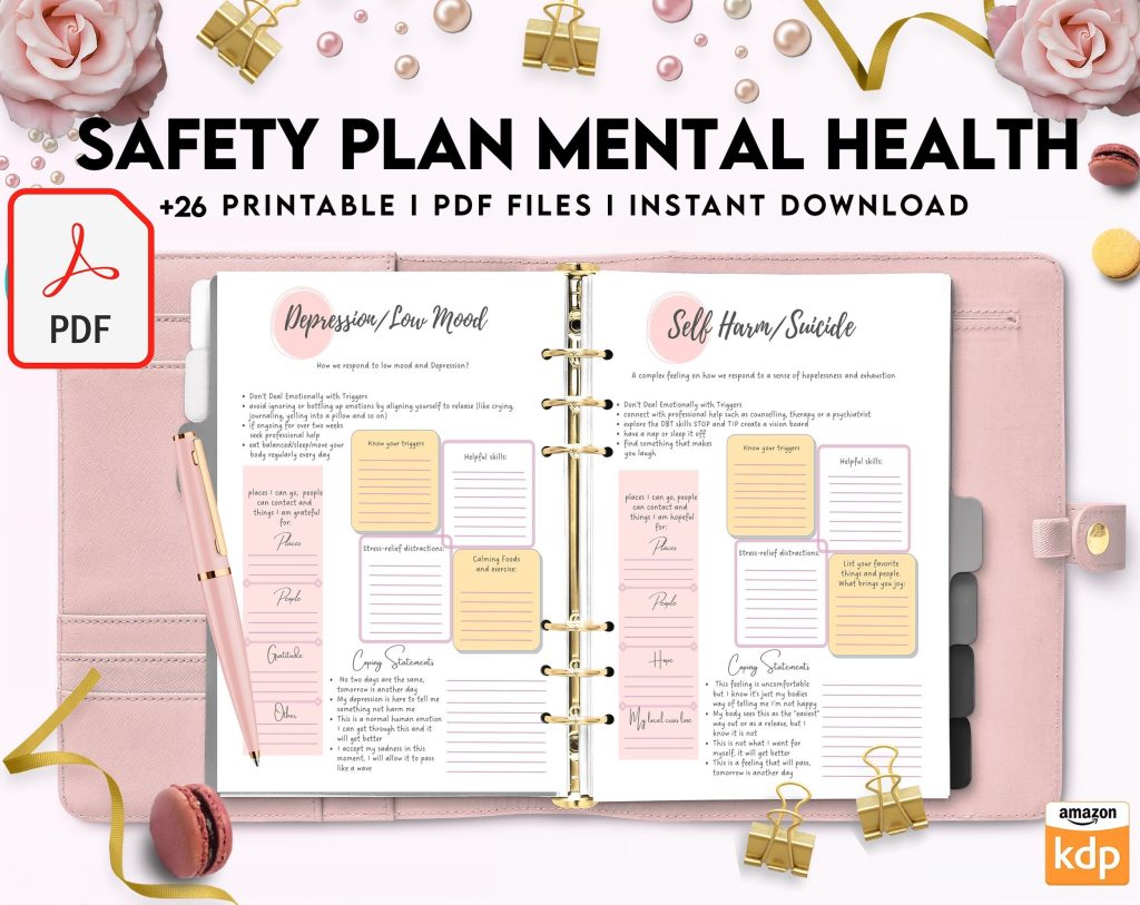 Safety Plans Journal, Mental Health Worksheets, Problem Solving, Self ...