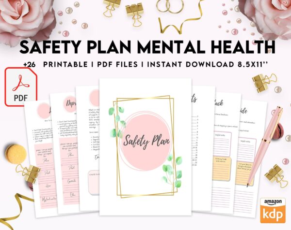 Safety Plans Journal, Mental Health Worksheets, Problem Solving, Self ...