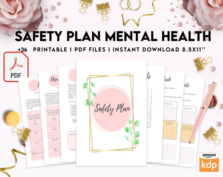 Safety Plans Journal, Mental Health Worksheets, Problem Solving, Self ...