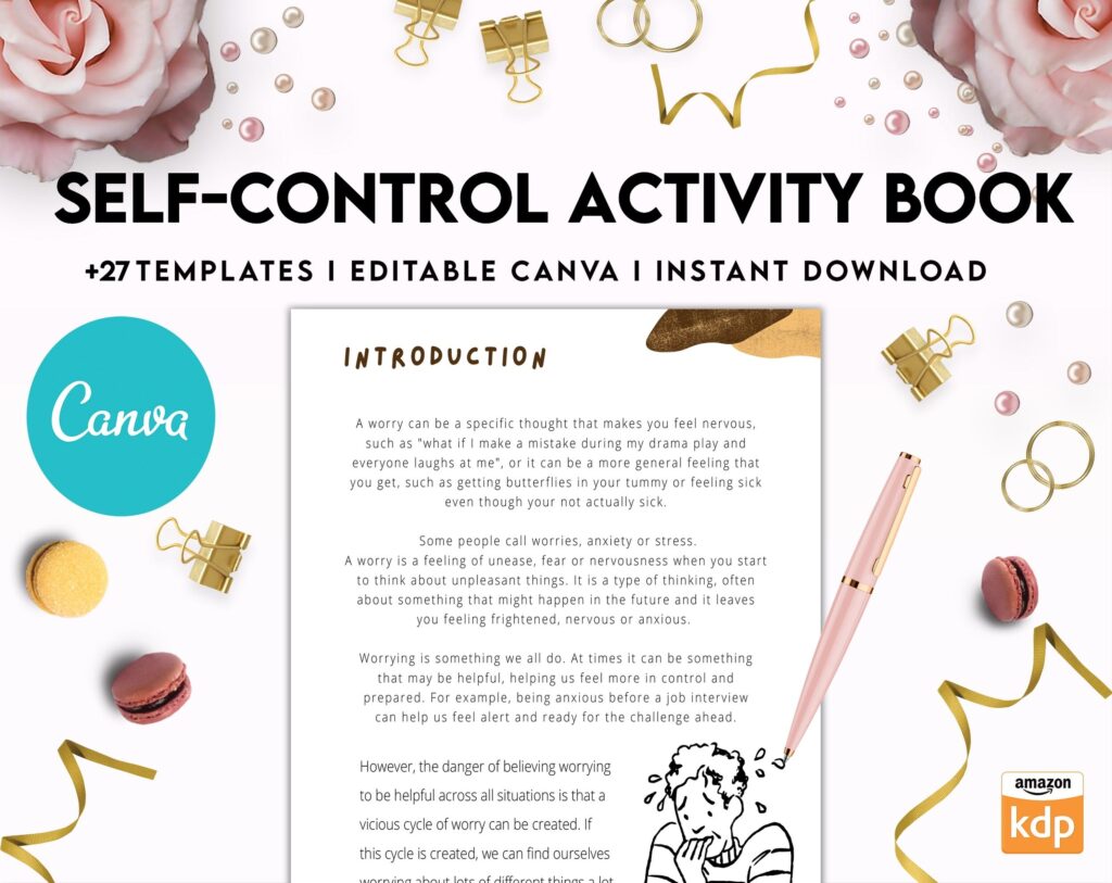 Self Control Therapy Interactive Worksheet Journal, Mental Health ...