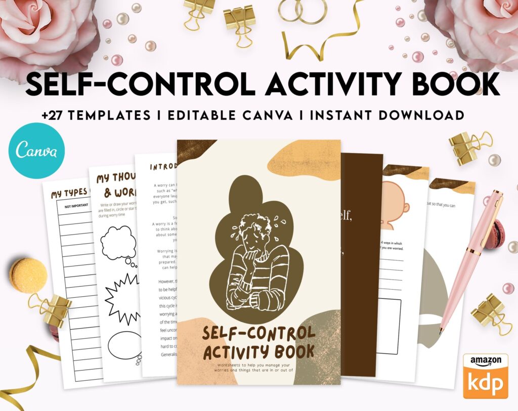 Self Control Therapy Interactive Worksheet Journal, Mental Health ...