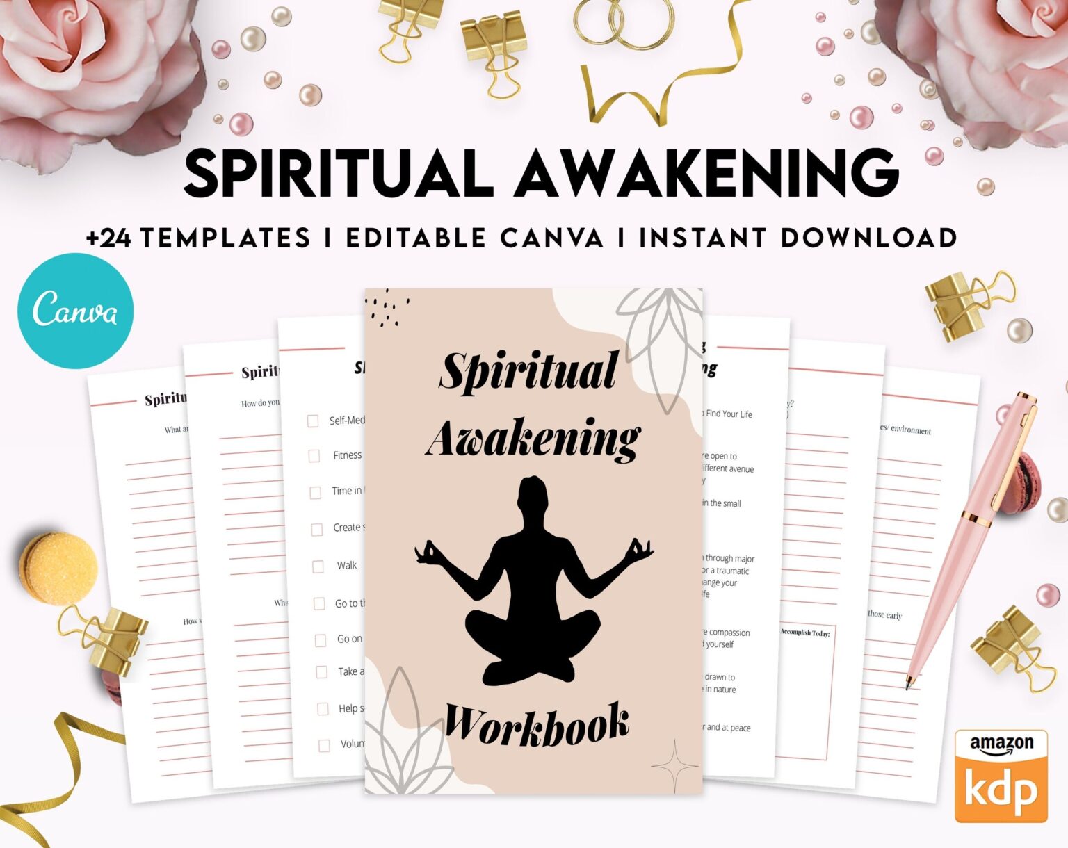 Spiritual Awakenings Editable Templates Workbook for Self Discovery ...