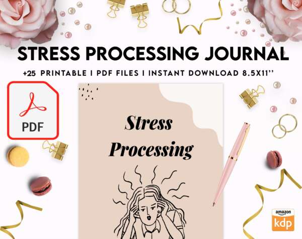 Stress and Health Journal, Stress Processing Journal Pages for Daily ...