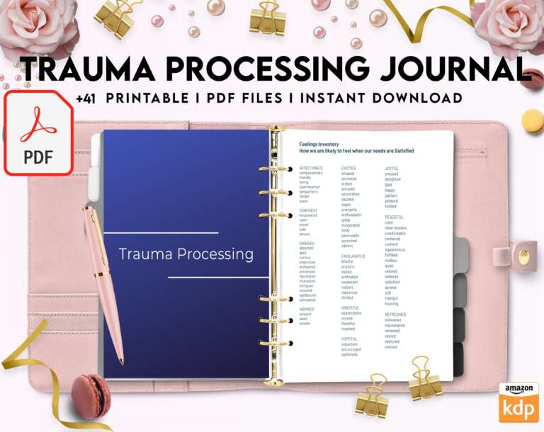 Trauma Processing Journal Pages, daily self care, mental health ...