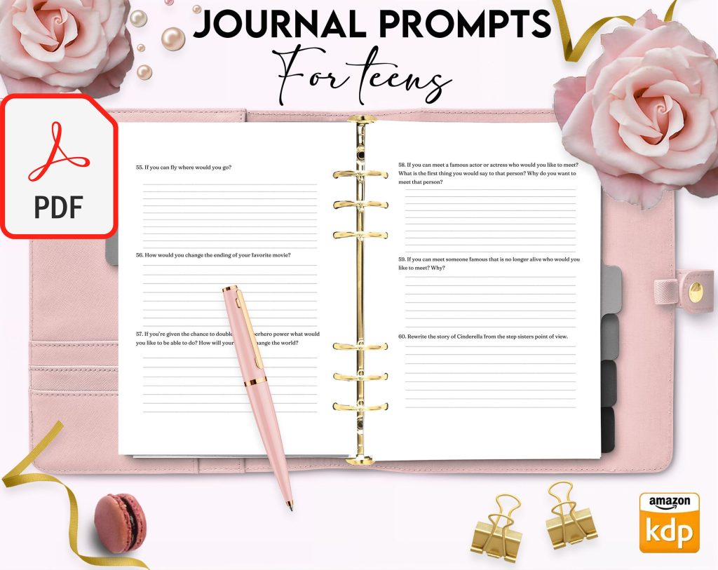 Teens self-discovery Promptly Journal 51 Pages, 8.5x11" Printable ...