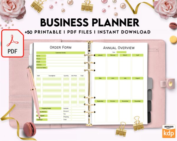 Free Business Planner, Small business Planner PDF Printable, 8,5x11 ...