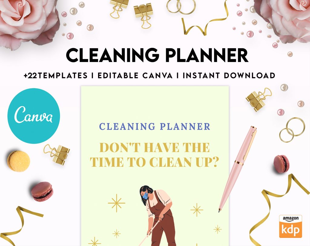Cleaning Planner Canva editable Templates PDF Printable, 8,5x11 inch A4 ...