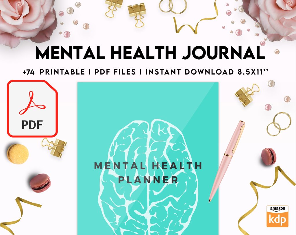 Free Mental Health Journal PDF Printable, 8,5x11 inch A4 size, For ...
