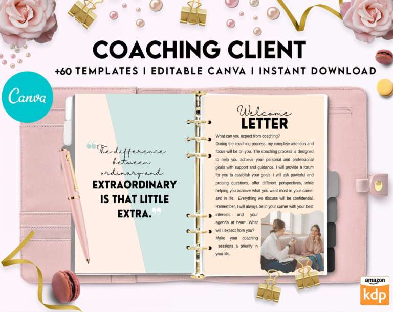 Client Onboarding Planner, Coaching client welcome packet, client ...