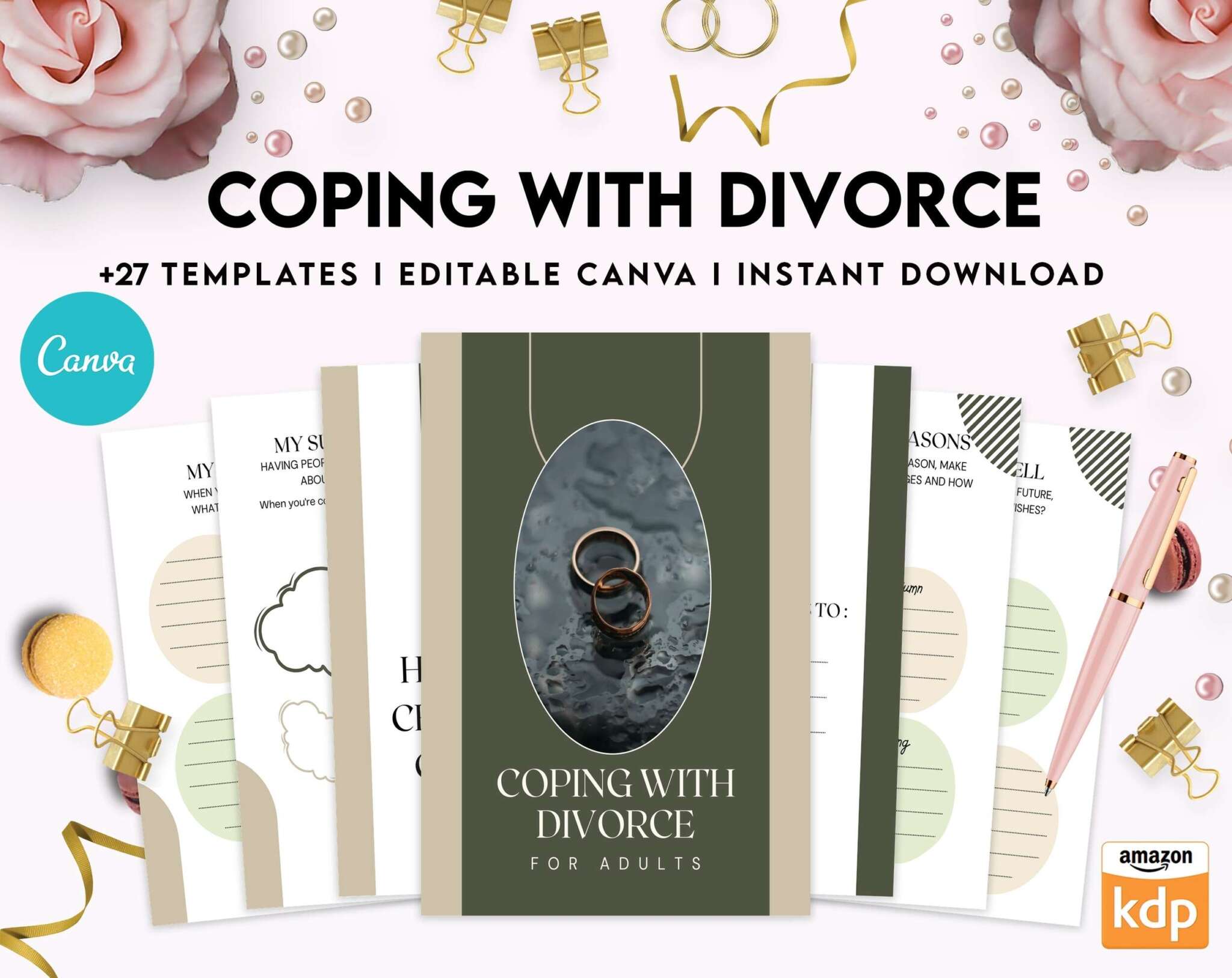 Divorce Planner, Coping with Divorce for Adults, Canva Editable ...