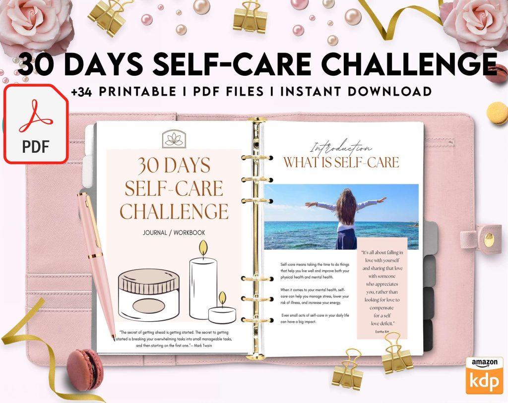 30 Day Self-Care Challenge Planner, Self Love Journal, Mindfulness ...