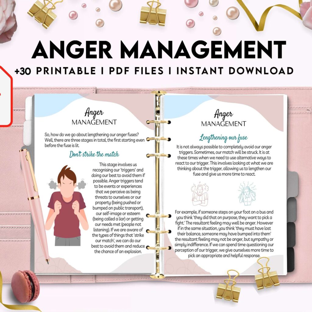 Anger Management for Adults, therapy journal , mental health, self care ...