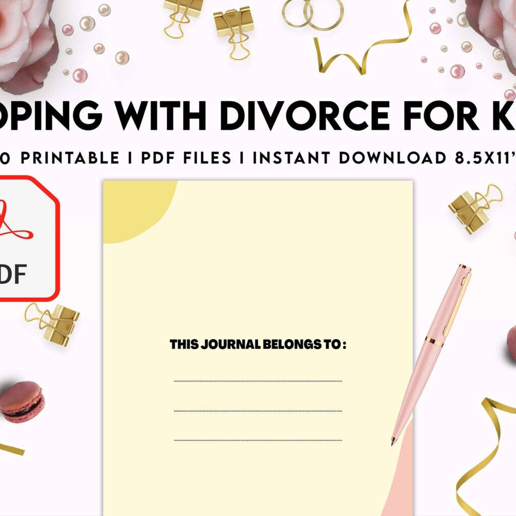 Coping with Divorce Journal, Kids Therapy, Coping Skills, Digital ...