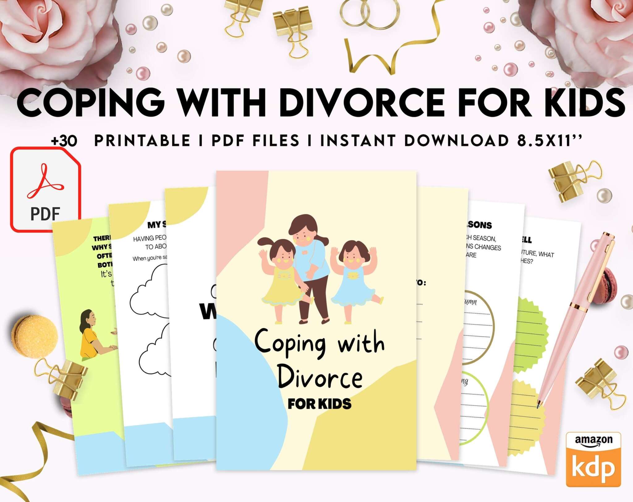 Coping with Divorce Journal, Kids Therapy, Coping Skills, Digital ...