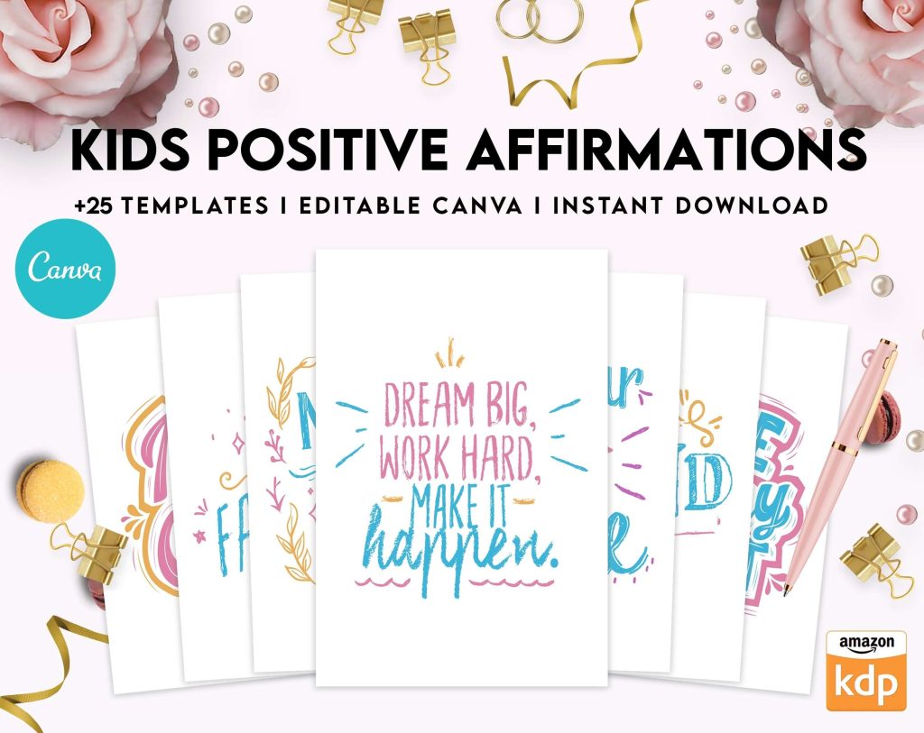 Kids Positive Affirmations, Kids self confidence, Kids Motivation, Kids ...