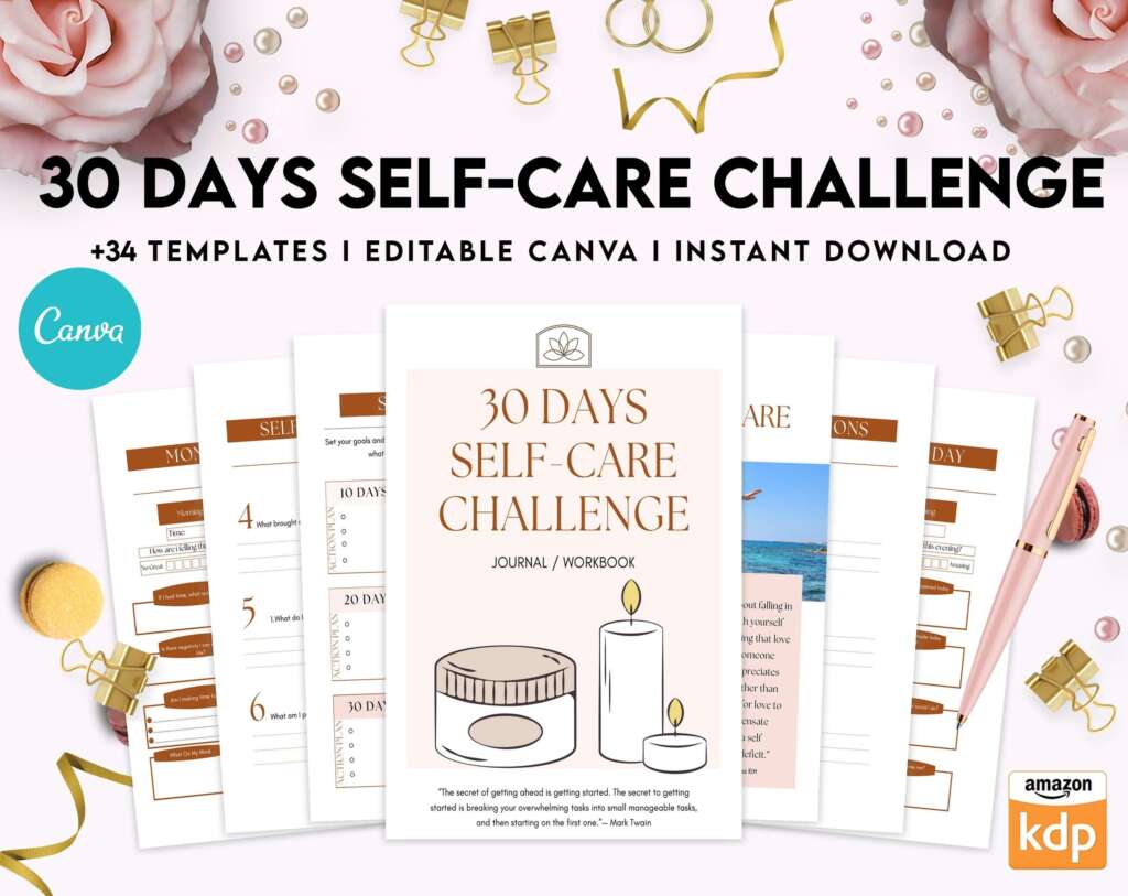 30 Day Self Care Challenge Journal, Self Love Planner, Mindfulness ...