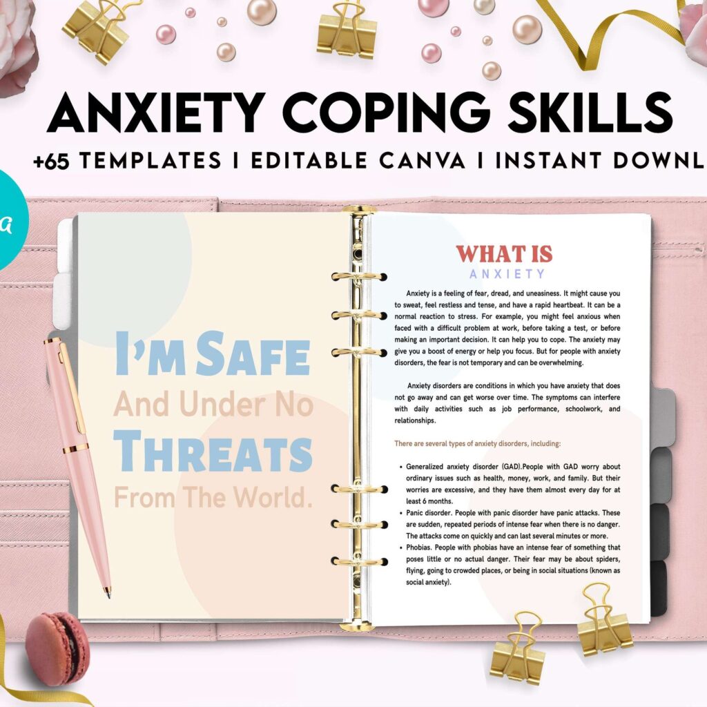 Anxiety Coping Skills for Teens, Anxiety Therapy Journal, Self Care ...
