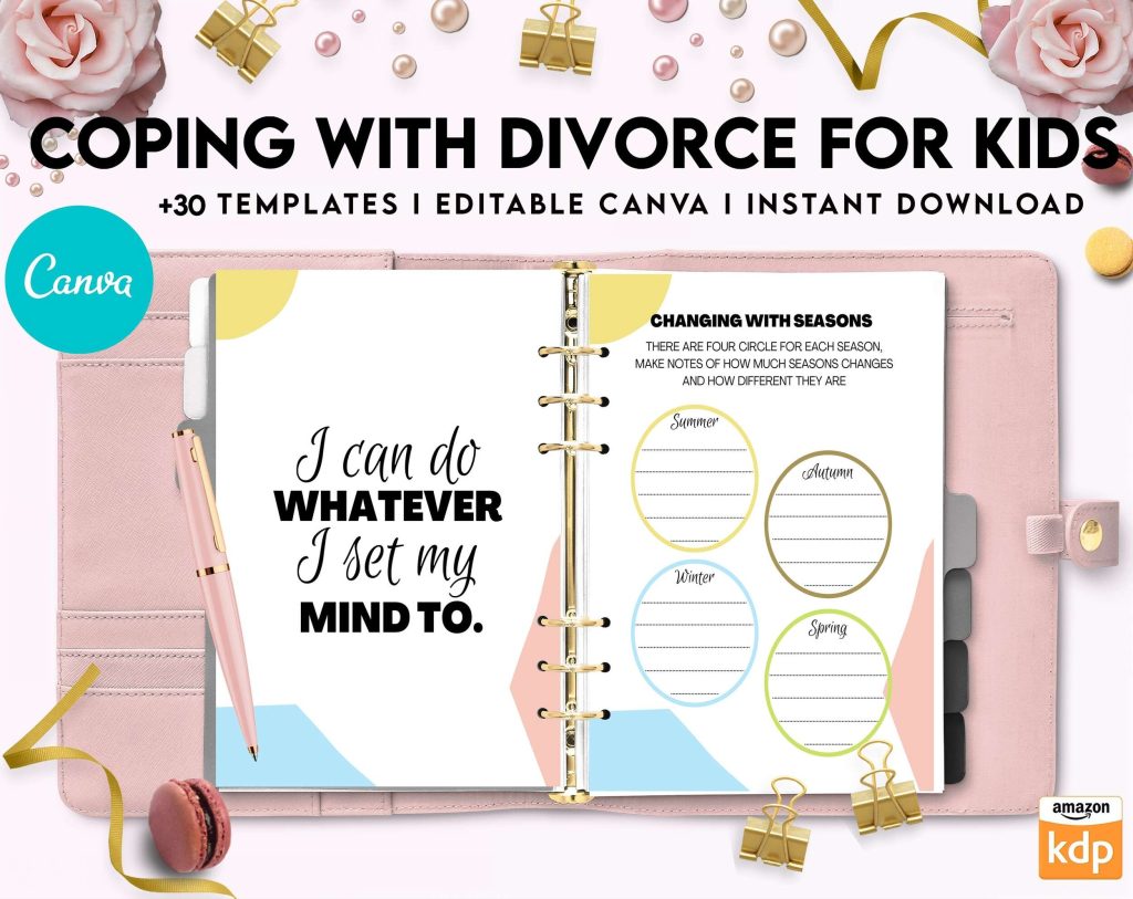 Divorce Therapy, Coping Skills With Divorce for Kids, Canva Editable ...