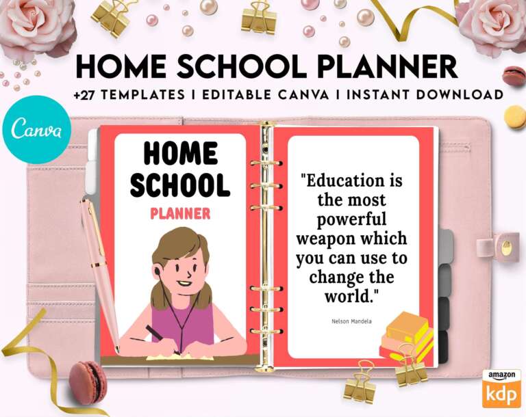 Homeschool Planner Printable, Daily Planning, Homeschooling Lesson ...