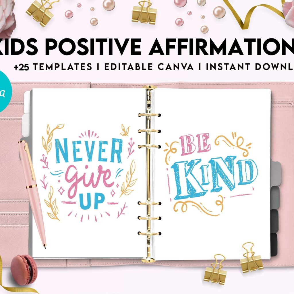 Kids Positive Affirmations, Kids self confidence, Kids Motivation, Kids ...