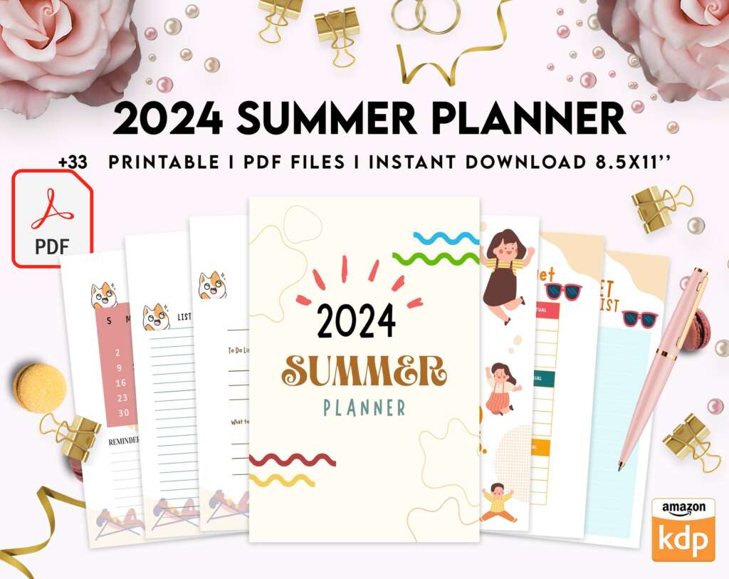 Summer Planner 2024 Printable PDF File