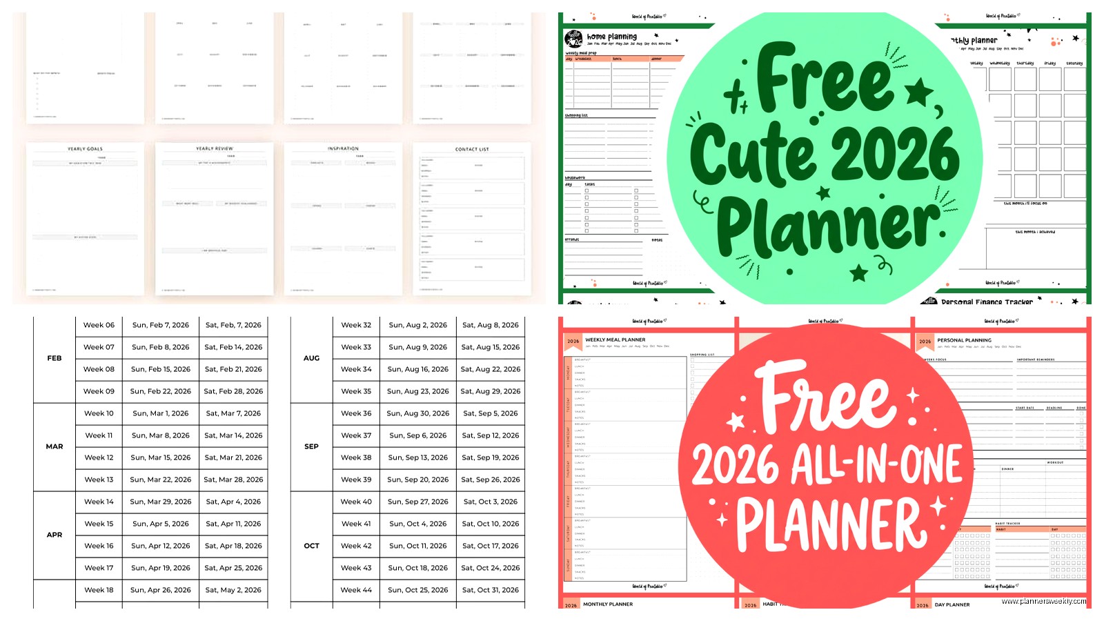 2026 Weekly Planner Guide: Reviews & Comparisons - Planners weekly